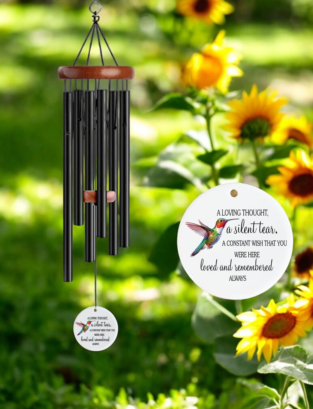 A Loving Thought A Silent Tear Memorial Chime, Sympathy Dad, Mom ...