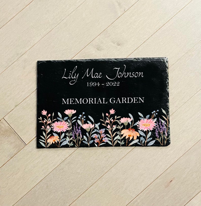 Memorial Slate Stone for Memorial Garden Sympathy Gift Slate - Etsy