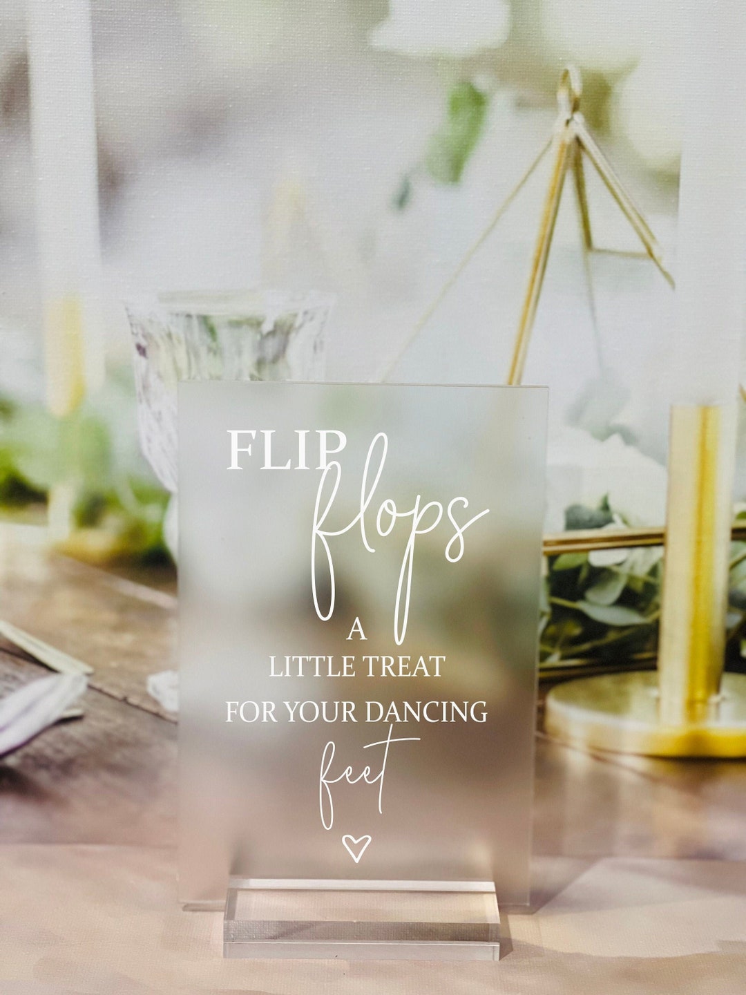 Flip Flops Minimalist Sign, Welcome Wedding, Wedding Acrylic Sign ...