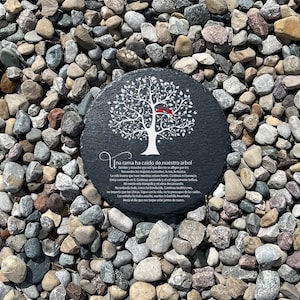 Personalized Memorial Garden Stone – Custom Slate Remembrance Stone ...