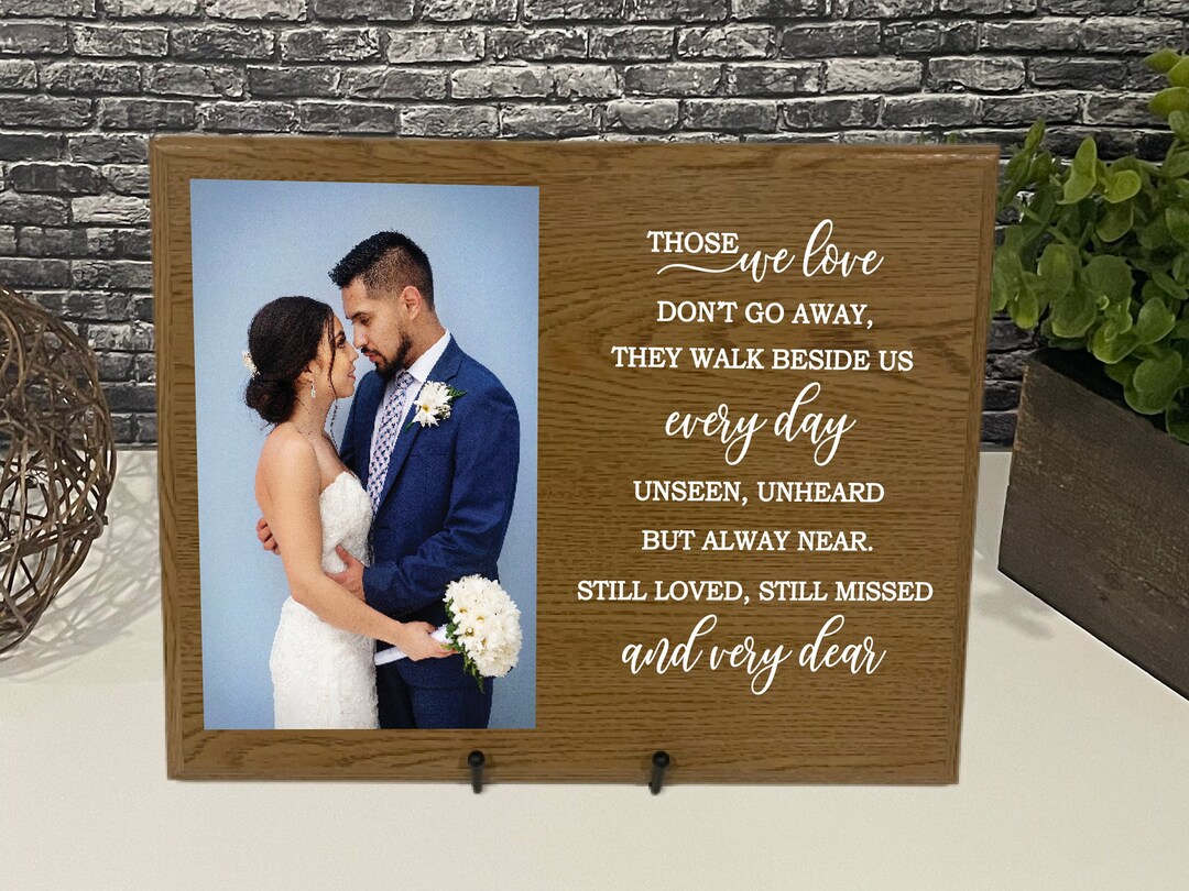 Memorial Wood Plaque With Photo, Sympathy Gift, Memorial Gift, Those We ...
