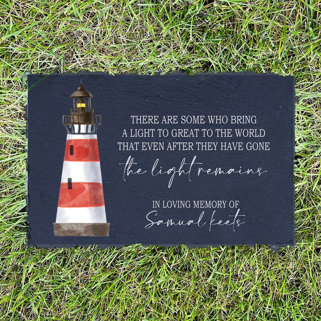 The Light Remains Lighthouse Memorial Sympathy Gift Slate - Etsy