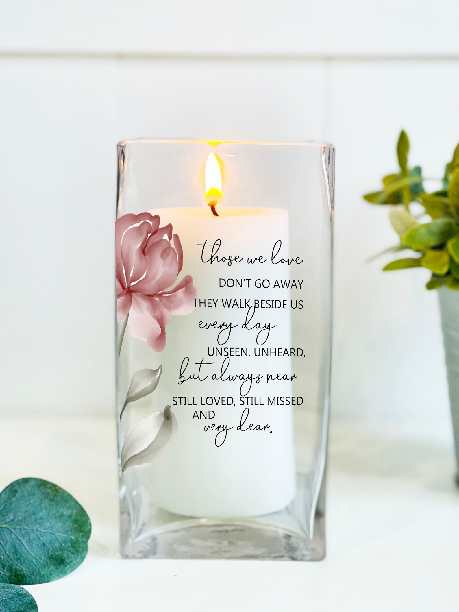 Memorial Candle for Loss of Loved One, Memory Candle for Celebration of ...
