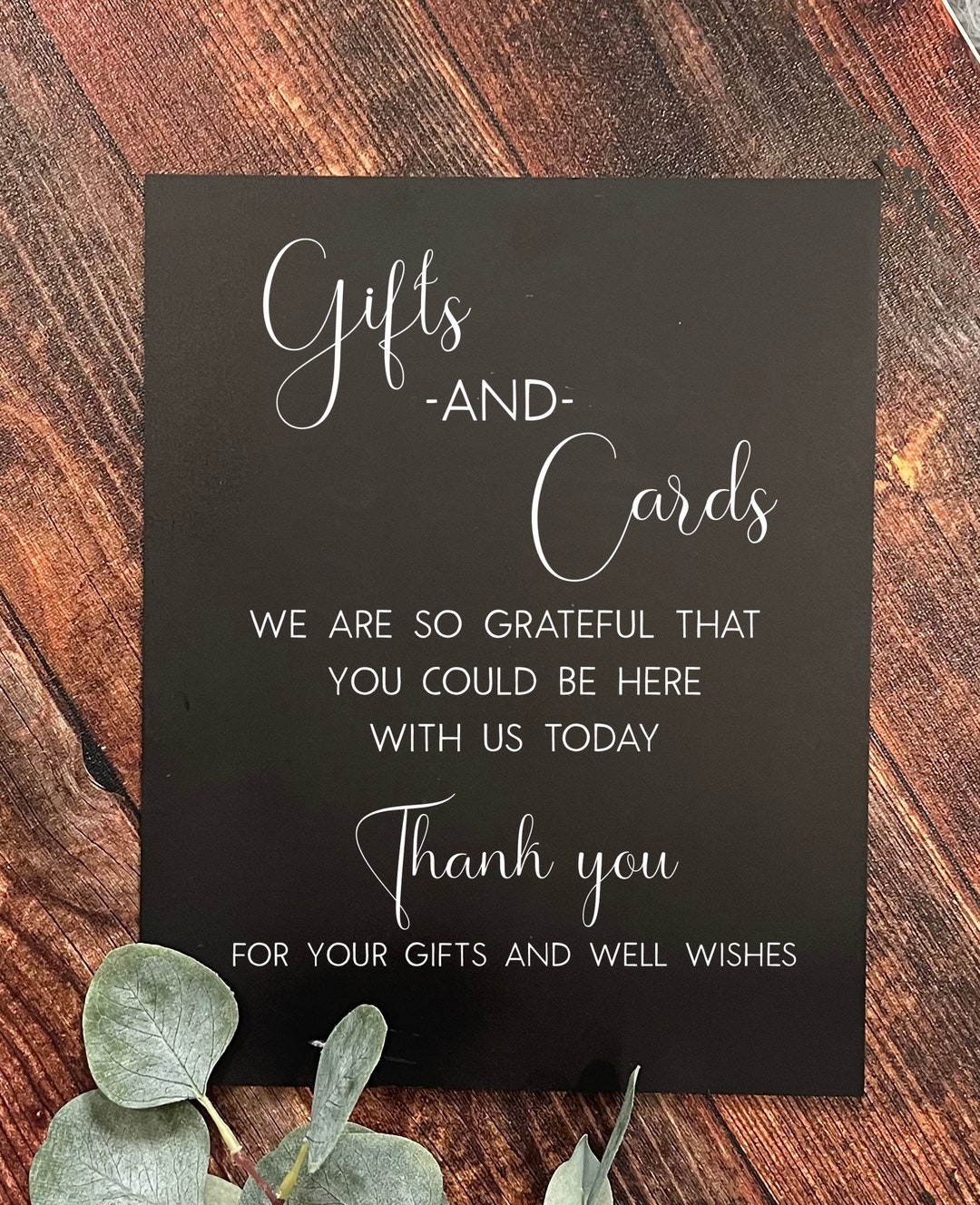 Gifts and Card Sign, Wedding Acrylic Sign, Wedding Acrylic Sign ...