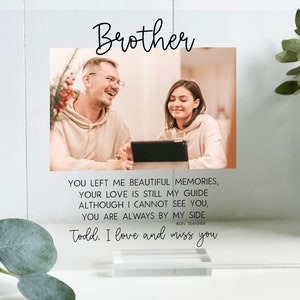 Loss of Brother Photo Frame, Brother Memorial Frame, Memorial Gift for ...