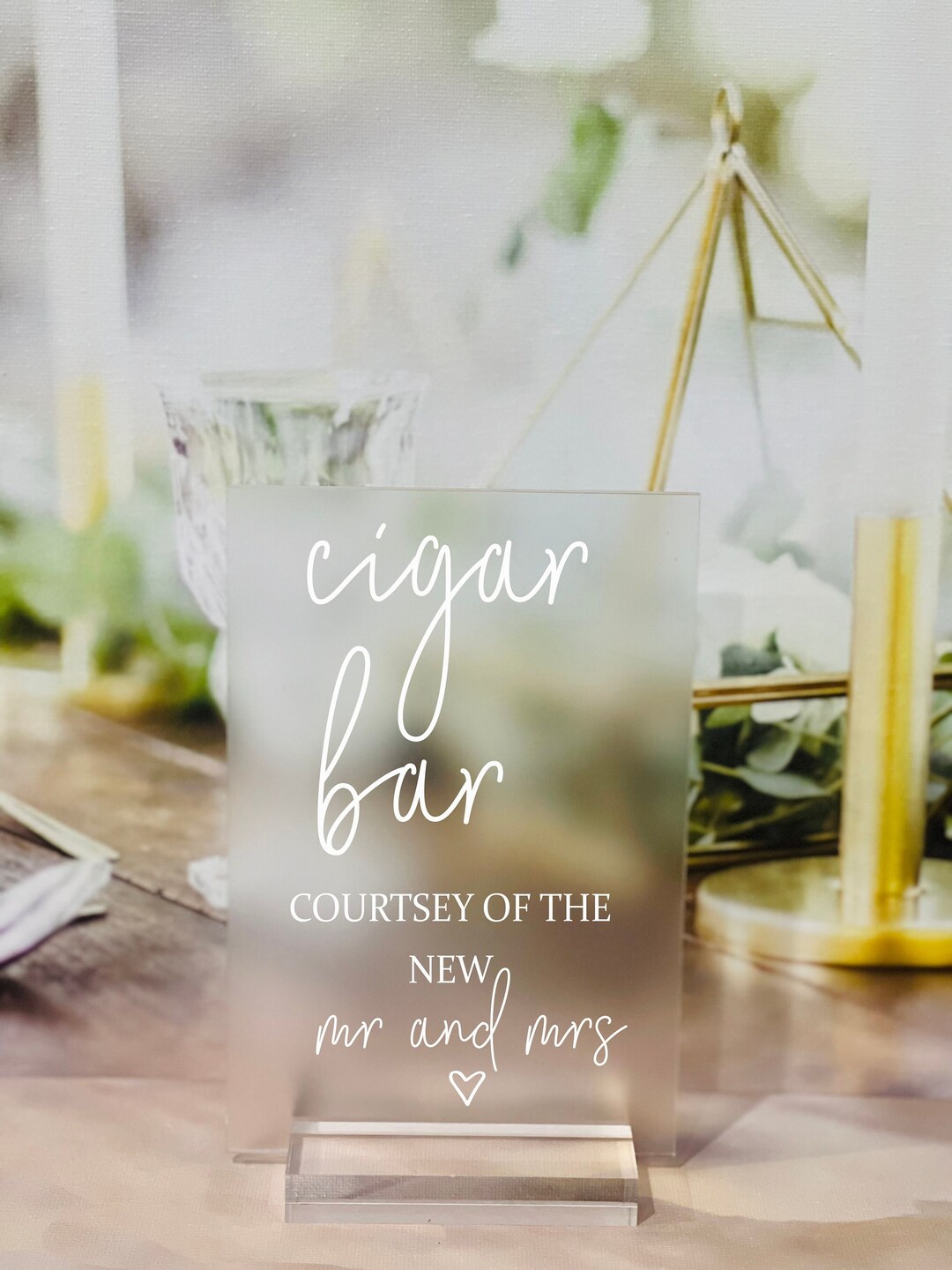 Cigar Bar Minimalist Sign, Welcome Wedding, Wedding Acrylic Sign ...
