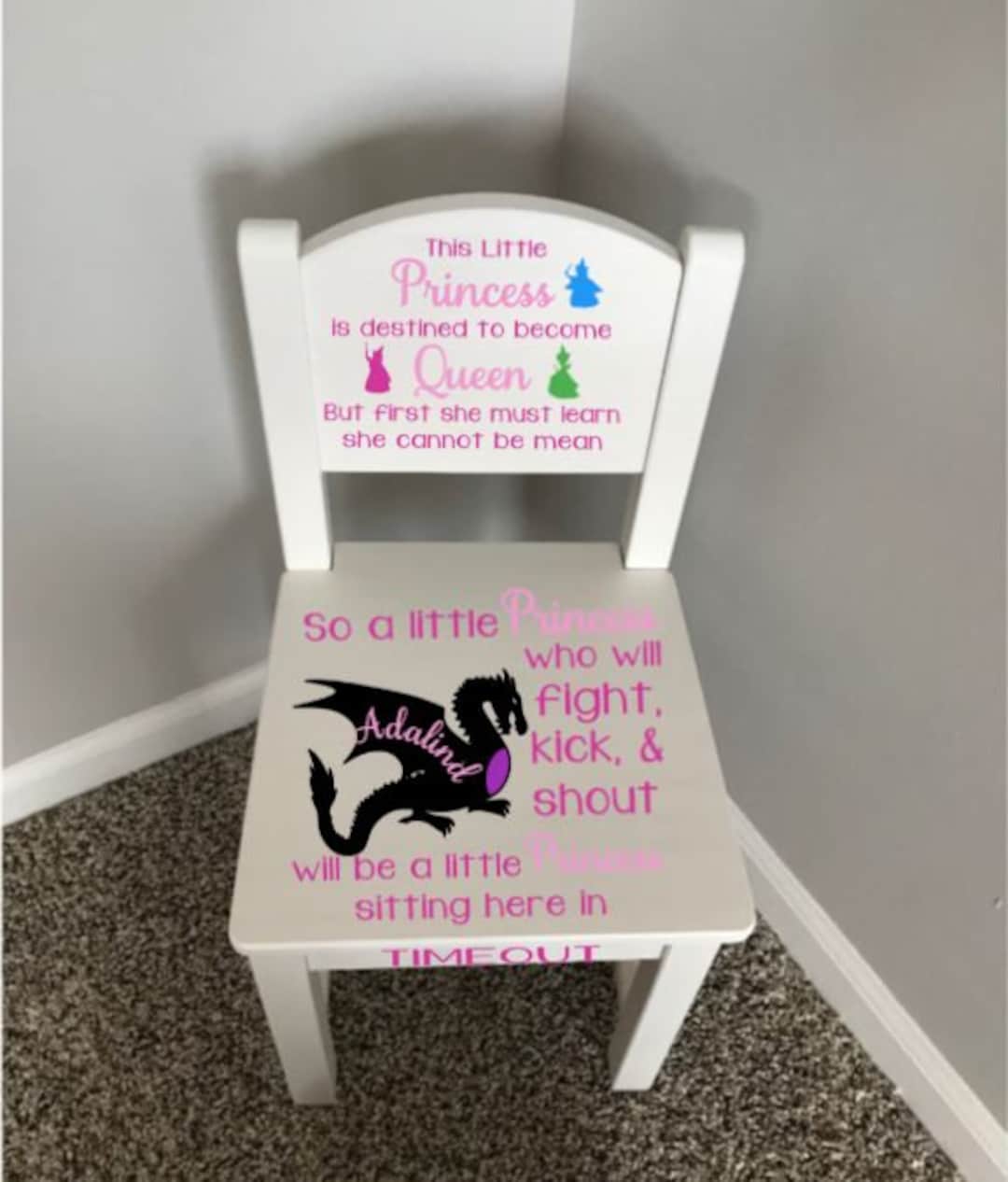 Little Princess Time Out Chair, Naughty Spot, Timeout Kids Chair ...