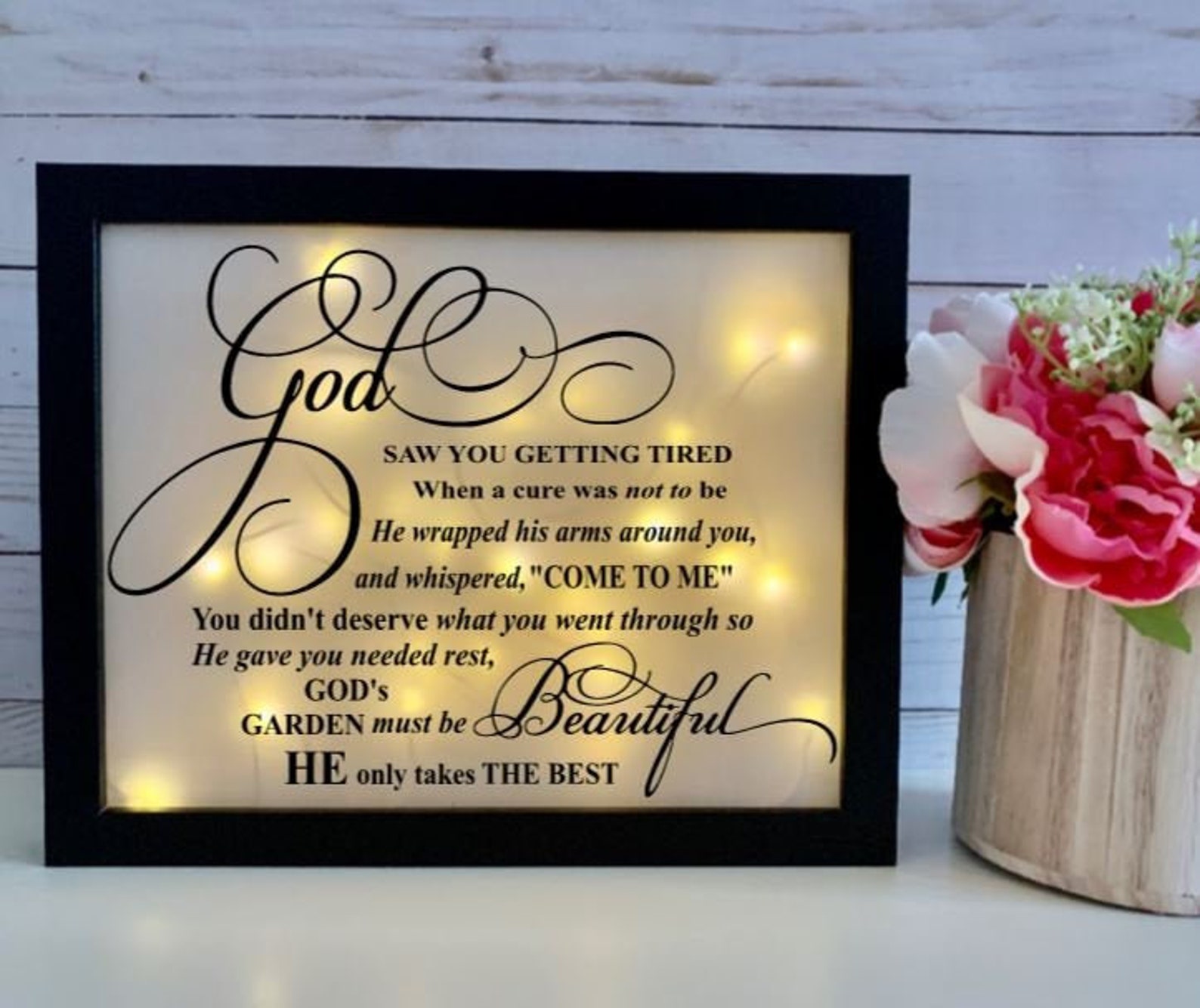 God Saw You Getting Tired Sympathy Gift Memorial Frame - Etsy God Saw You Getting Tired Sympathy Gift Memorial Frame - Etsy