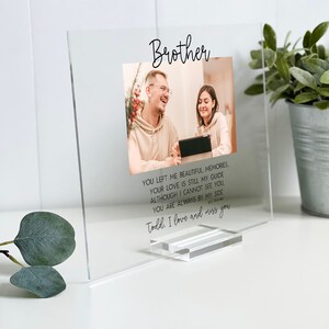 Loss of Brother Photo Frame, Brother Memorial Frame, Memorial Gift for ...