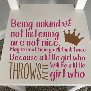 UV Printed Time Out Chair, No Vinyl Used Wood Time Out Chair, Time Out ...