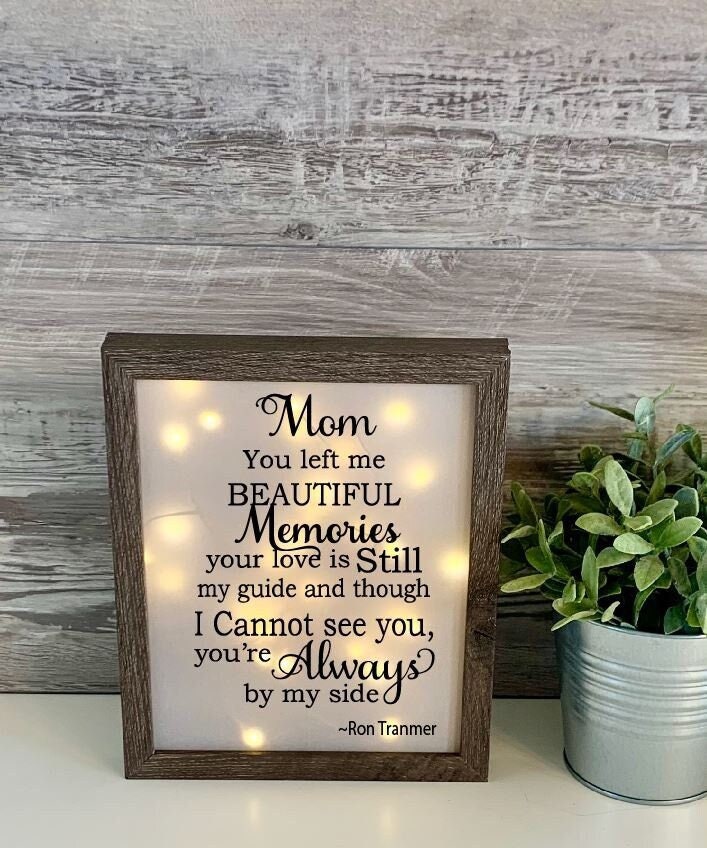 Mom Beautiful Memories Sympathy Gift Memorial Frame - Etsy
