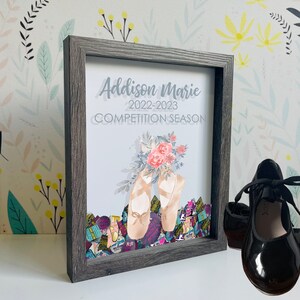 Custom Printed Dance Shadow Box, Competition Pin Box, Personalized ...