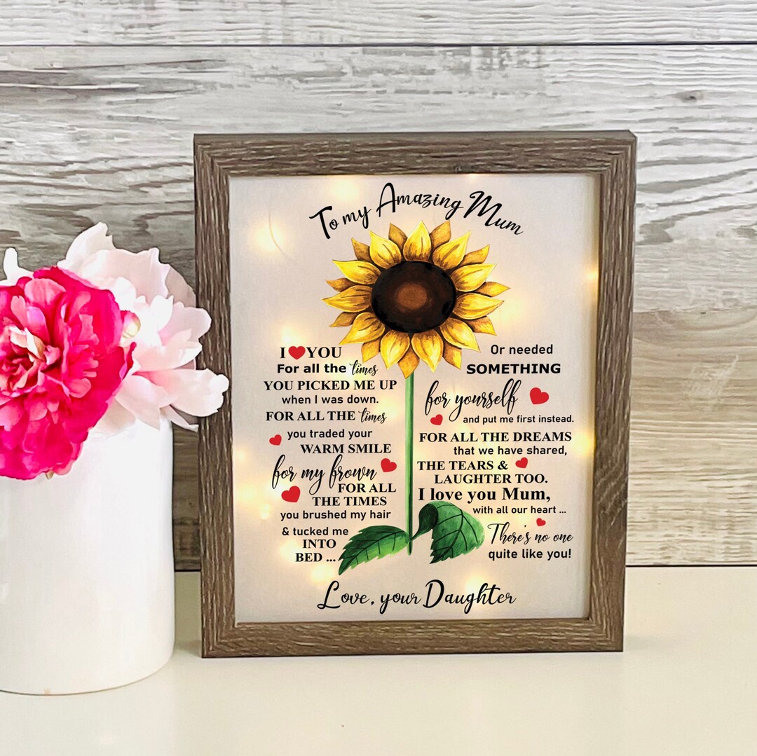 To My Daughter Shadow Box, Mother Daughter Gift, Gift for Daughter ...