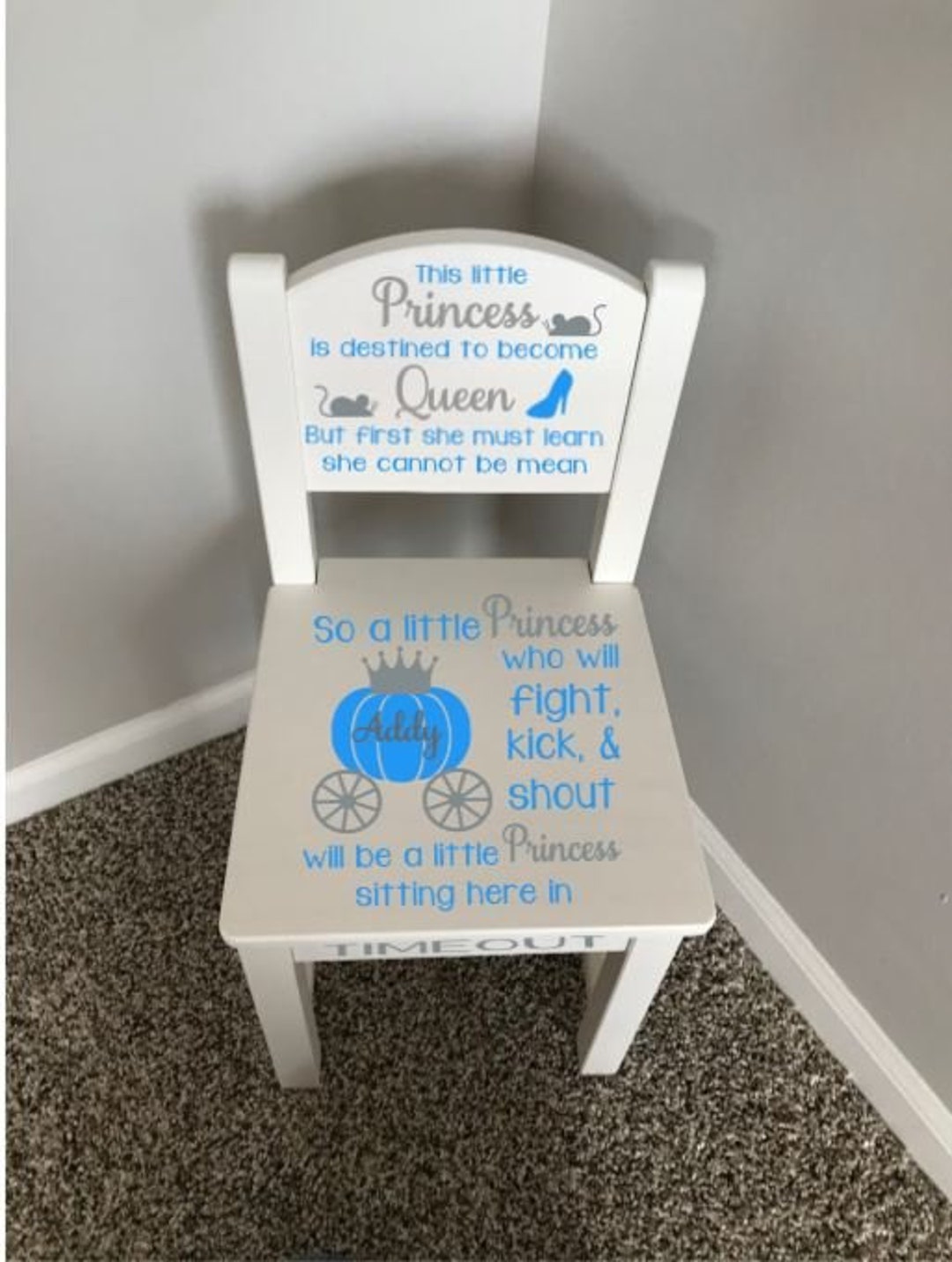 UV Printed Time Out Chair, Naughty Chair, Little Princess Timeout Chair ...