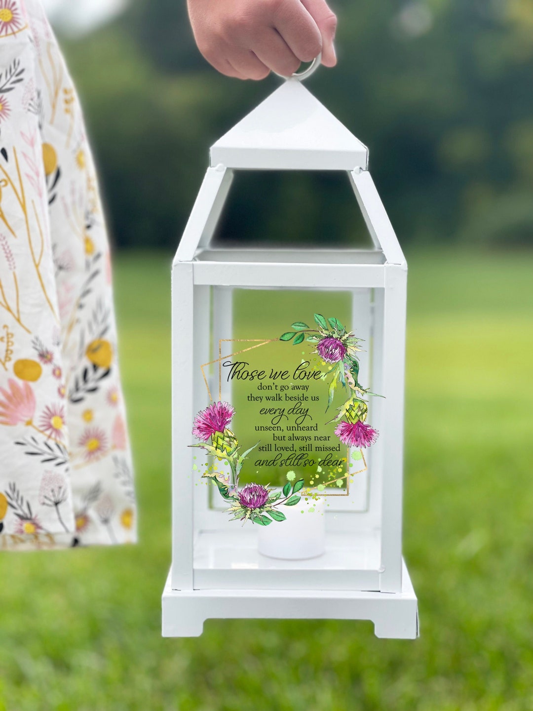 New Memorial Lantern for Loss of Loved One, Grave Decorations for Grave ...