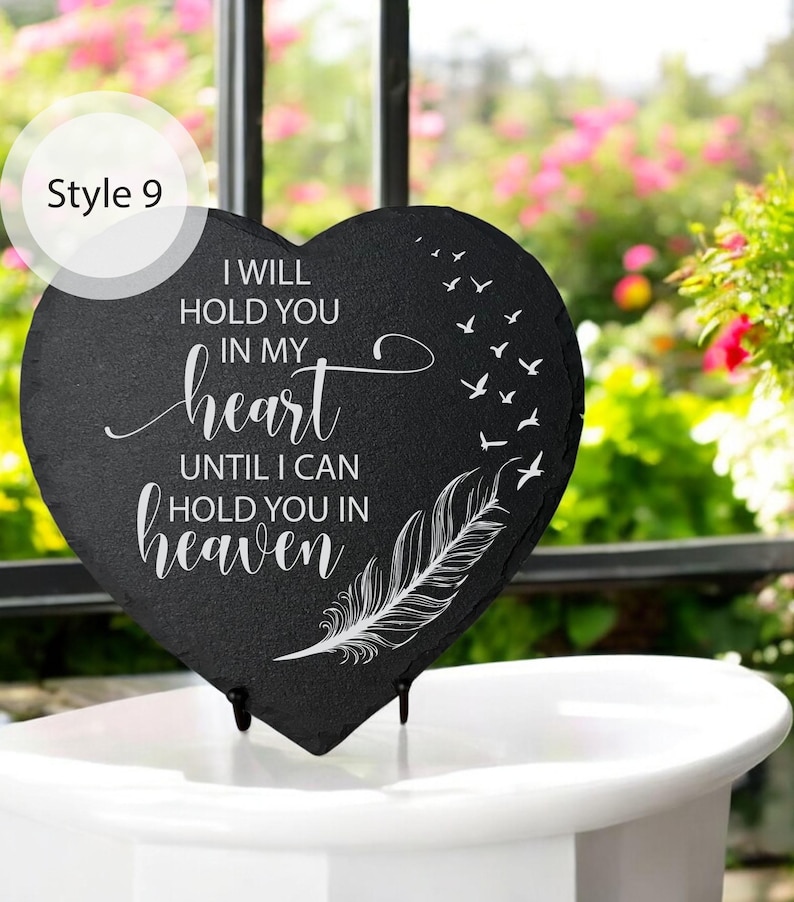 Personalized Memorial Garden Stone: Custom Slate Remembrance With Poem ...