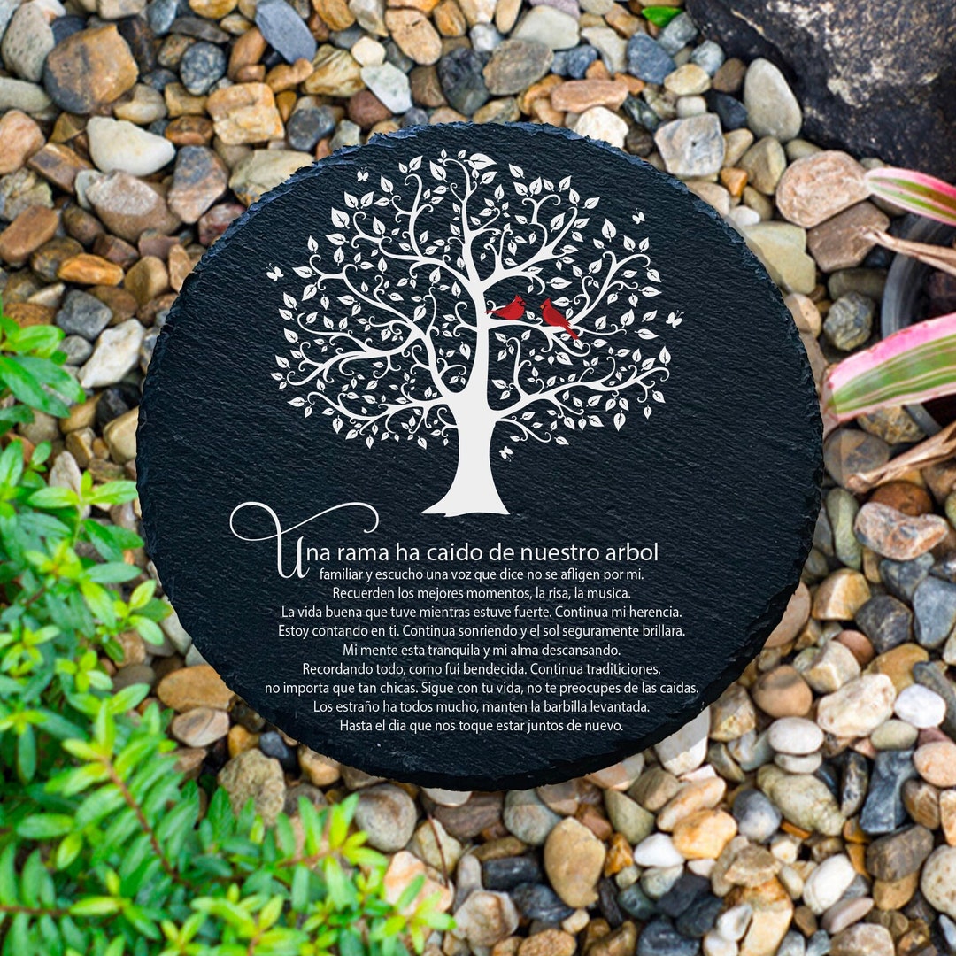 Una Rama Ha Caido Piedra Conmemorativa, Sympathy Gift, Spanish Slate ...