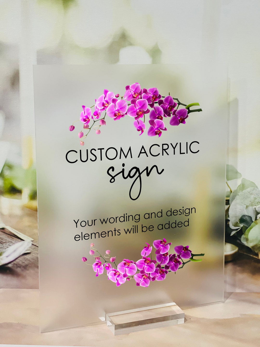 Custom Wedding Sign, Create Your Own Wedding Sign, Frosted Memorial ...