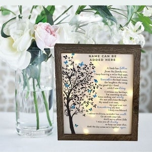 Memorial Lighted Shadow Box With Poem | Sympathy Gift for Loss of Loved ...