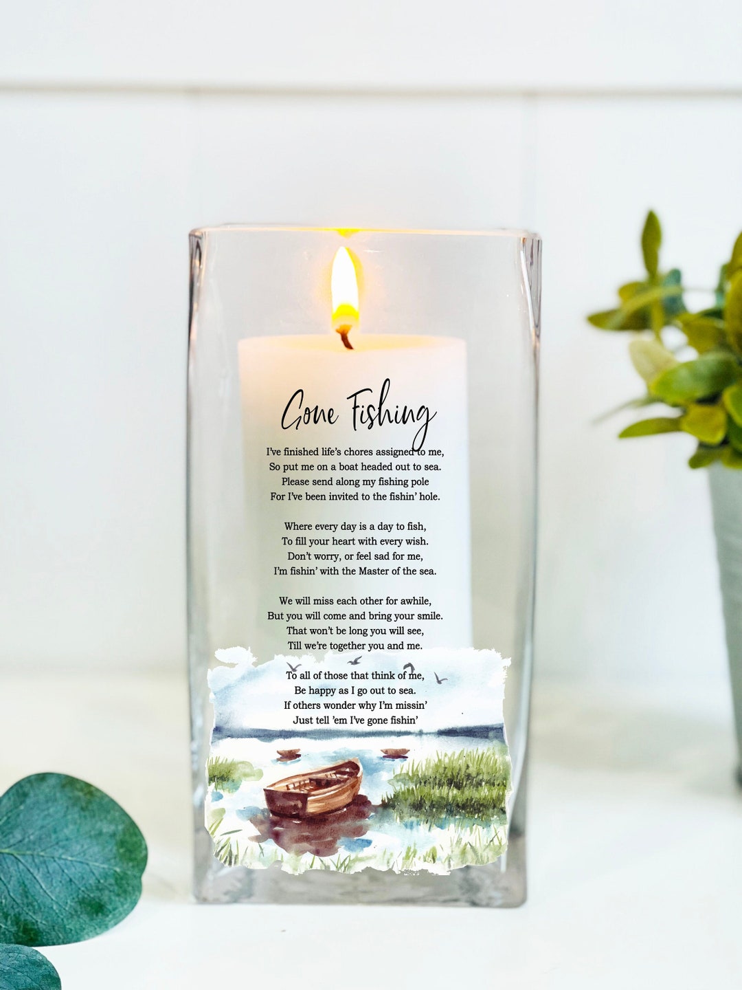 Memorial Candle Loss of Loved One, Memory Candle for Celebration of ...