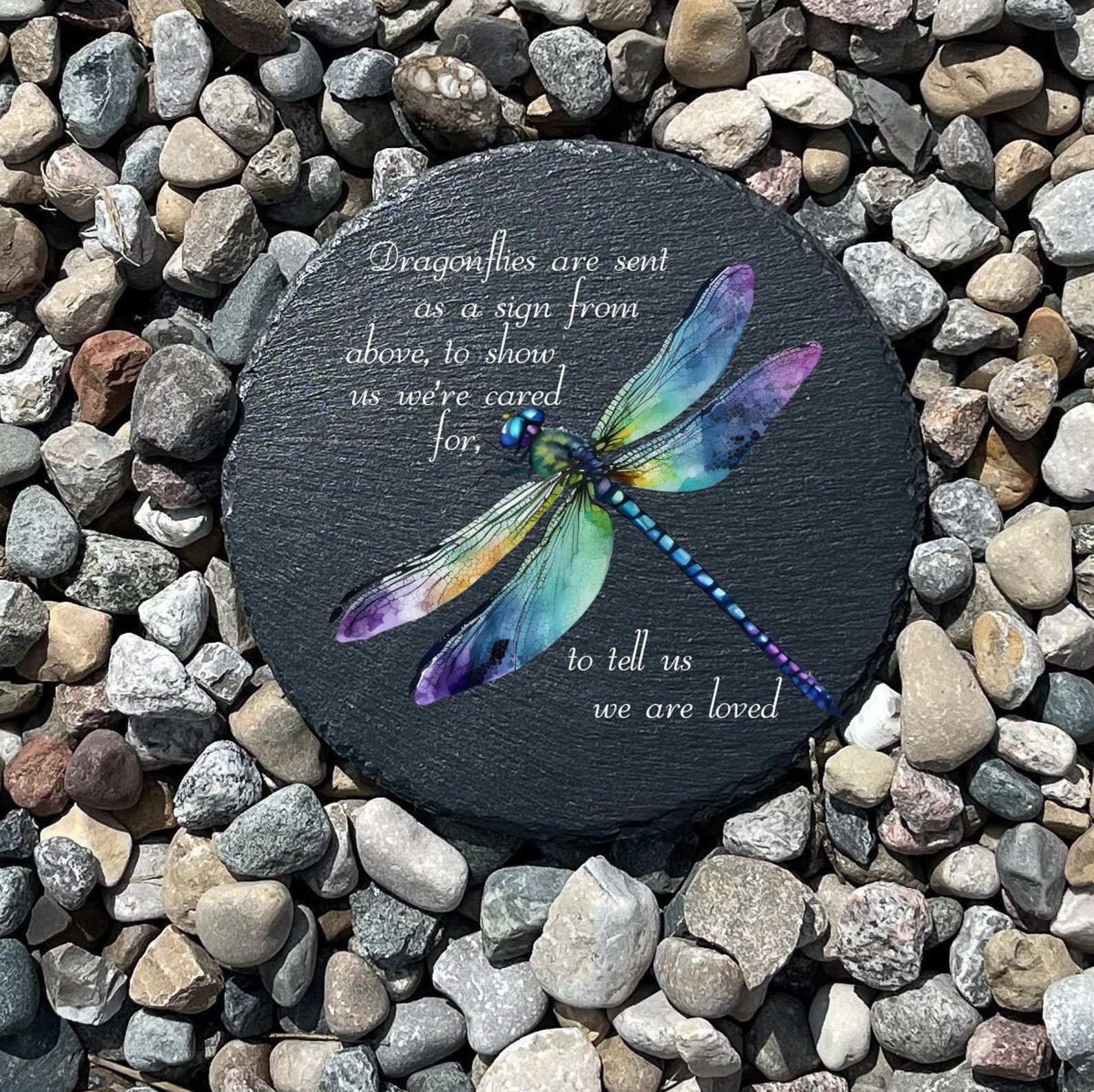 Garden Stone, Temporary Grave Stone for Loss of Loved One, Slate Grave ...