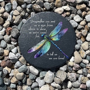 Garden Stone, Temporary Grave Stone for Loss of Loved One, Slate Grave ...