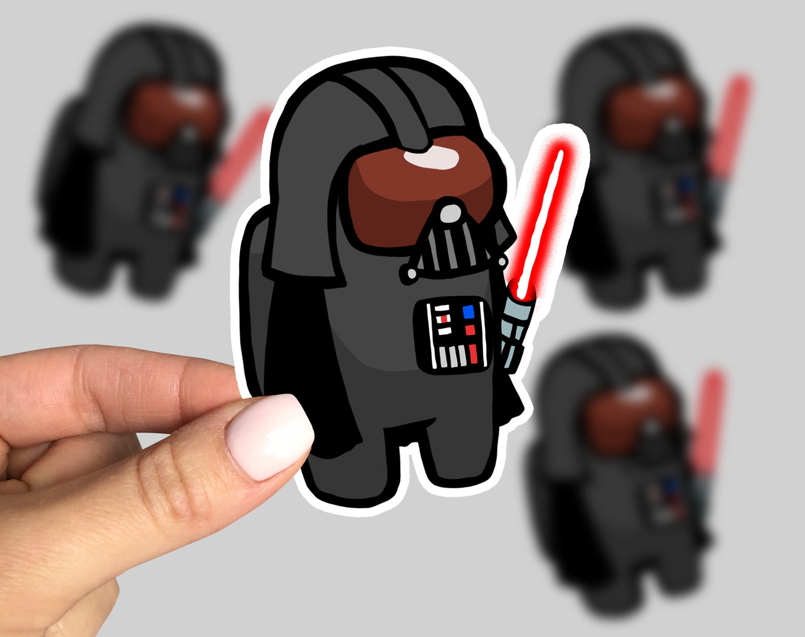 Among Us Darth Vader Sticker Among Us Sticker Darth Vader Etsy