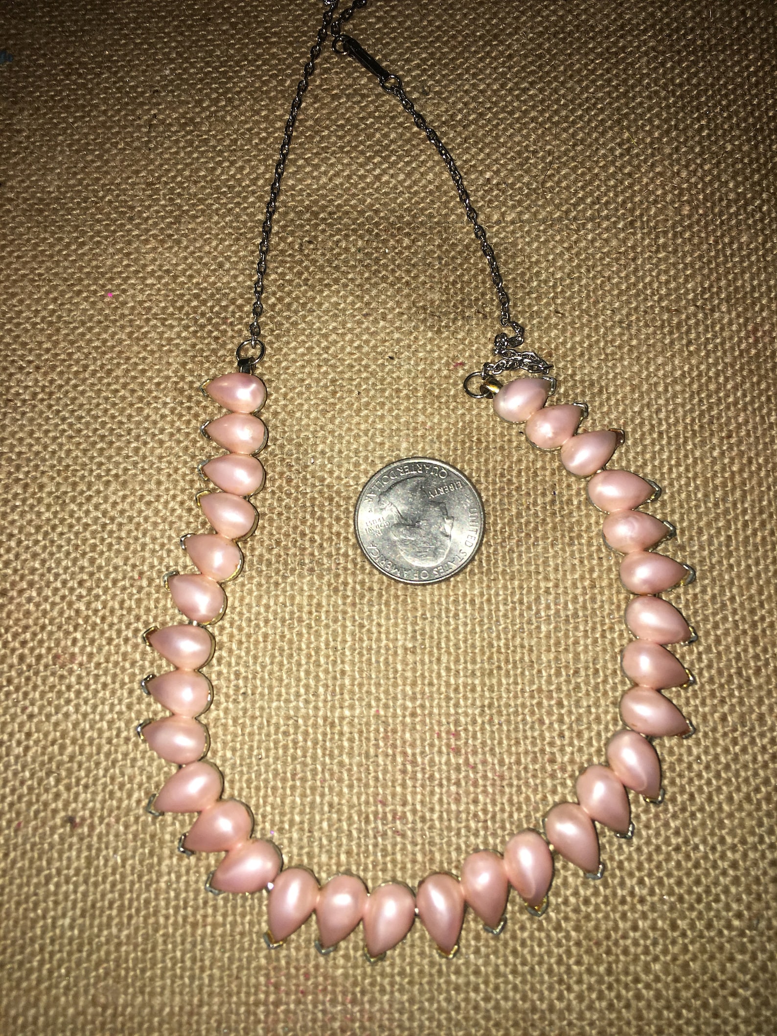 Vintage Pink Pear Shaped Pearl Beaded Necklace*** - Etsy