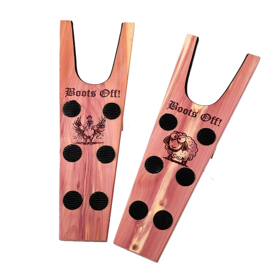Personalised Boot Jack, Cedar Wood Wellie Puller, Custom Boot Remover ...