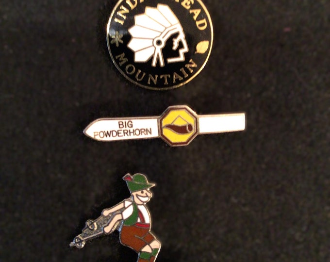 Vintage Ski Resort Souvenir Pins, Skiing Lapel Pins - Etsy