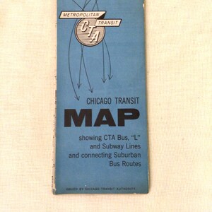 1959 Chicago Transit Map - Etsy