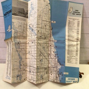 1959 Chicago Transit Map - Etsy