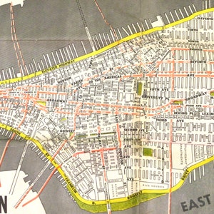3 Vintage 1940's New York City Maps, - Etsy