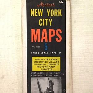 3 Vintage 1940's New York City Maps, - Etsy