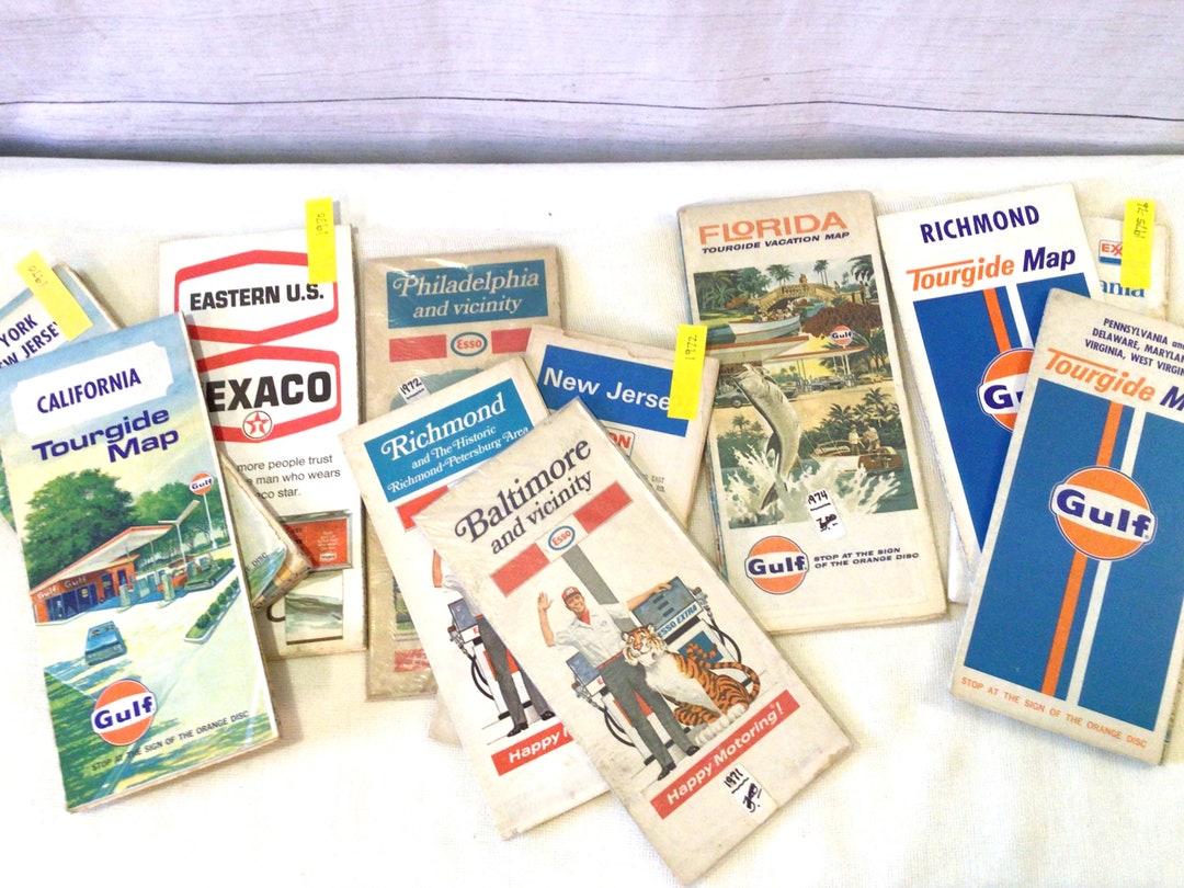 Vintage 1970's Road Highway Maps - Etsy