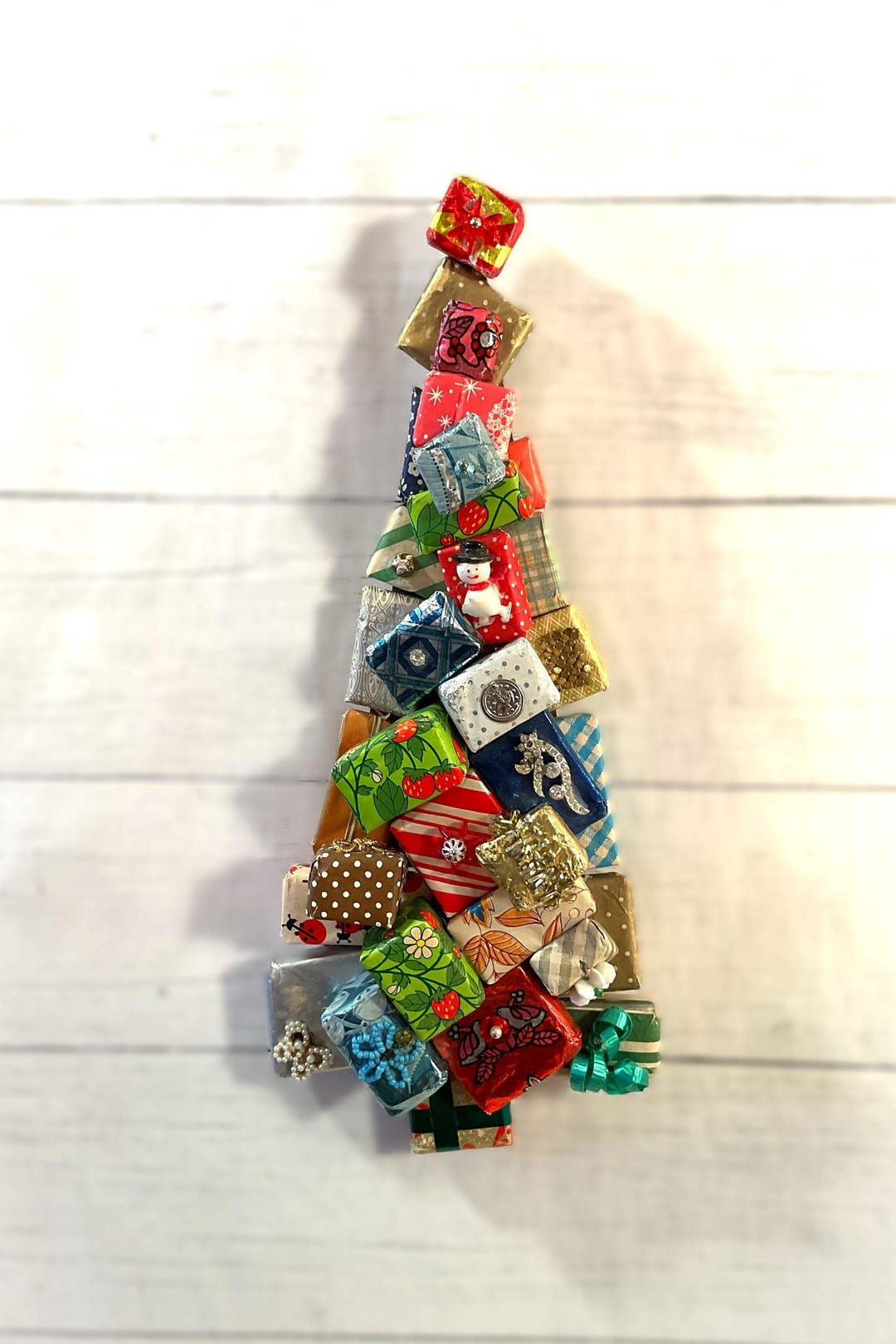 60's Kitschy Christmas Craft Wall Mount Tree - Etsy