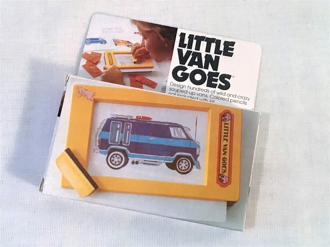 1970s TOMY Little Van Goes Stencil Rubbing Kit Complete - Etsy