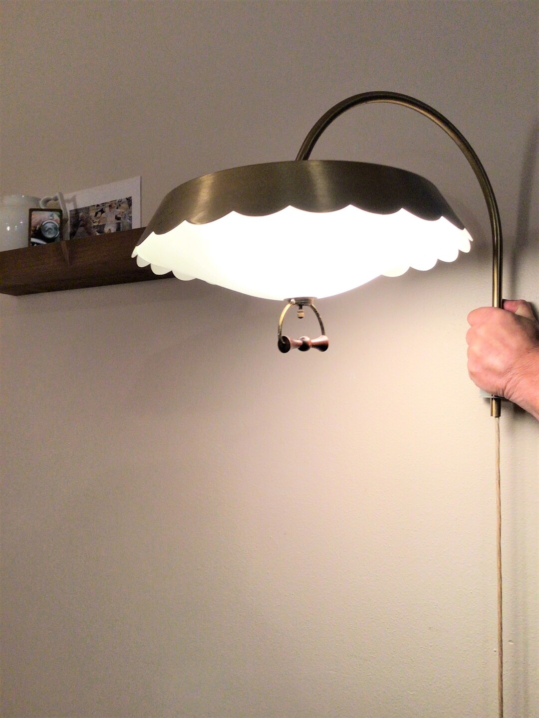 1950's Wall Mount Adjustable Overhang Light / Lamp - Etsy