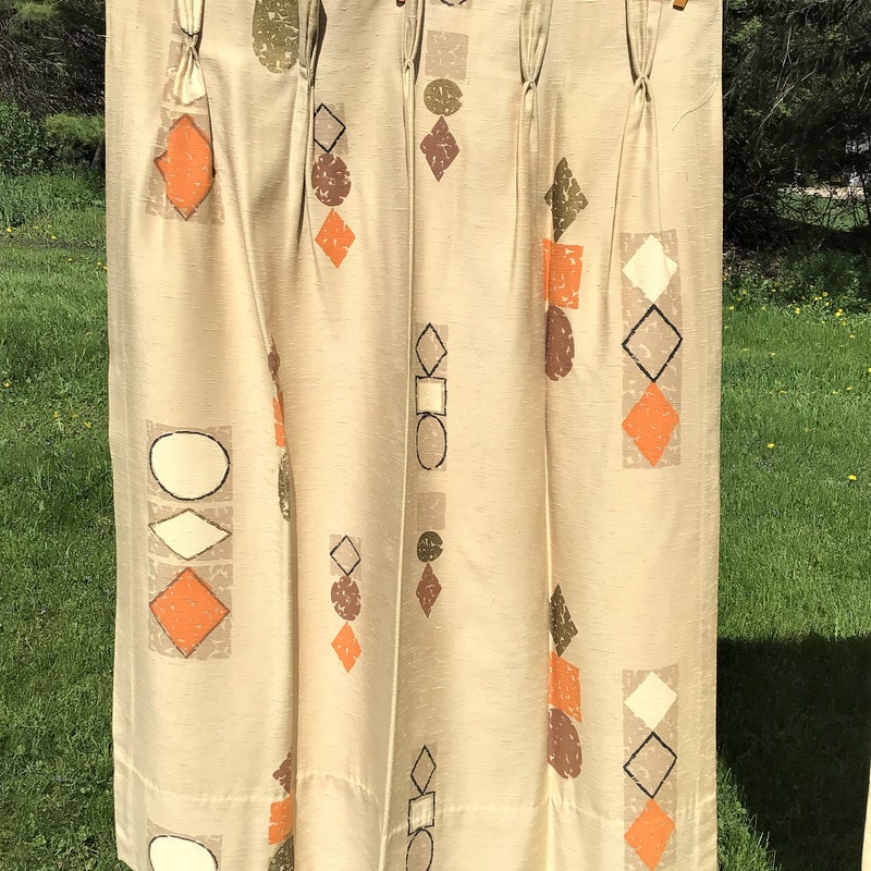 Barkcloth Curtains - Etsy
