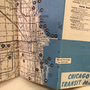 1959 Chicago Transit Map - Etsy