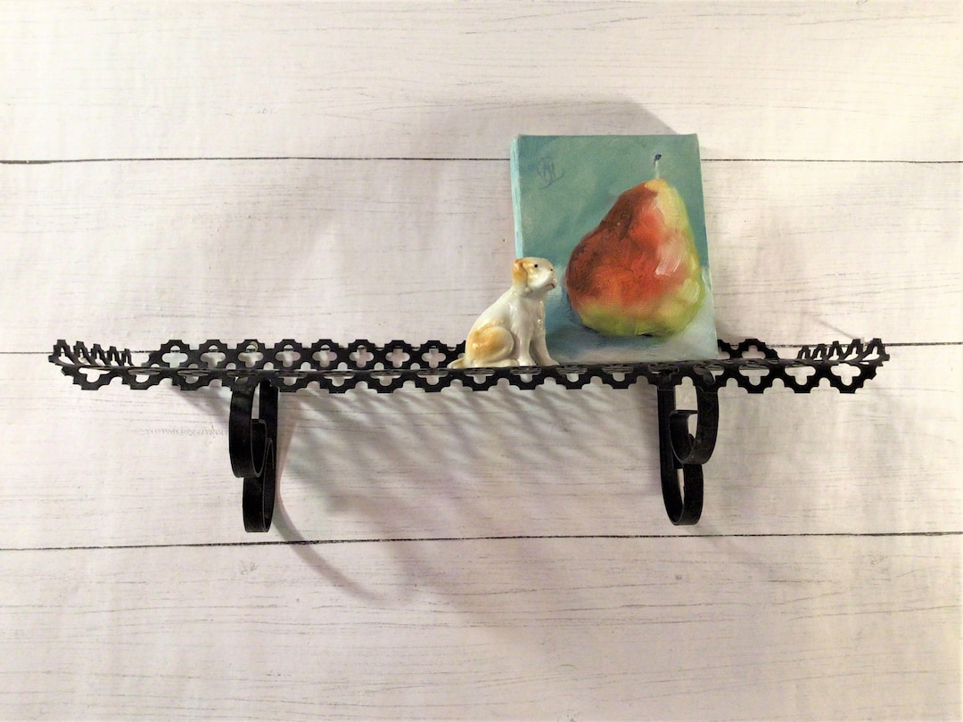 Black Metal Mesh Wall Shelf - Etsy
