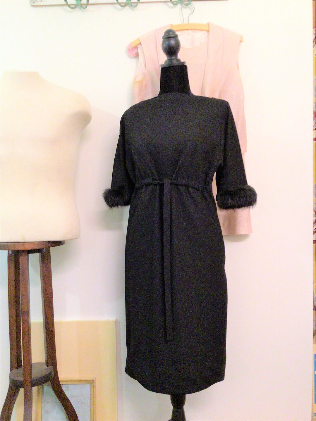 1950's Alfred Weber Black Evening Dress, W Sz 13 Med. - Etsy
