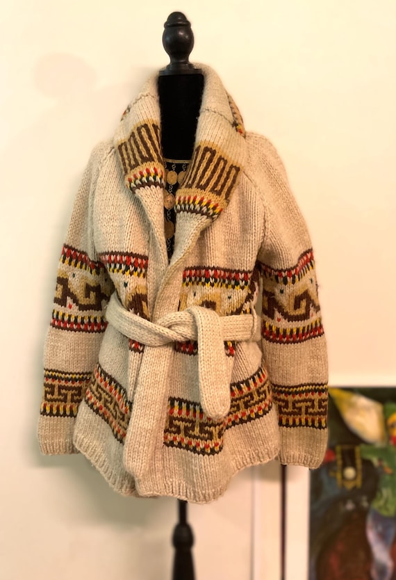 Native American Inspire Wool Cardigan - Gem