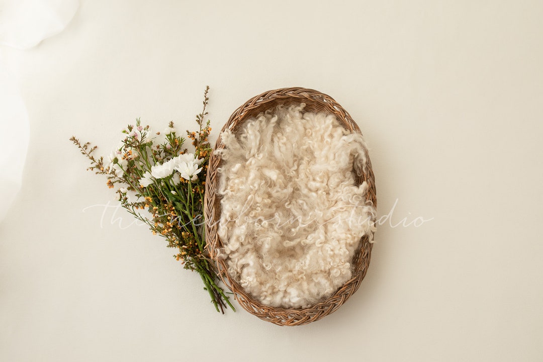 Newborn Wildflower Digital Background - Natural and Neutral Digital ...