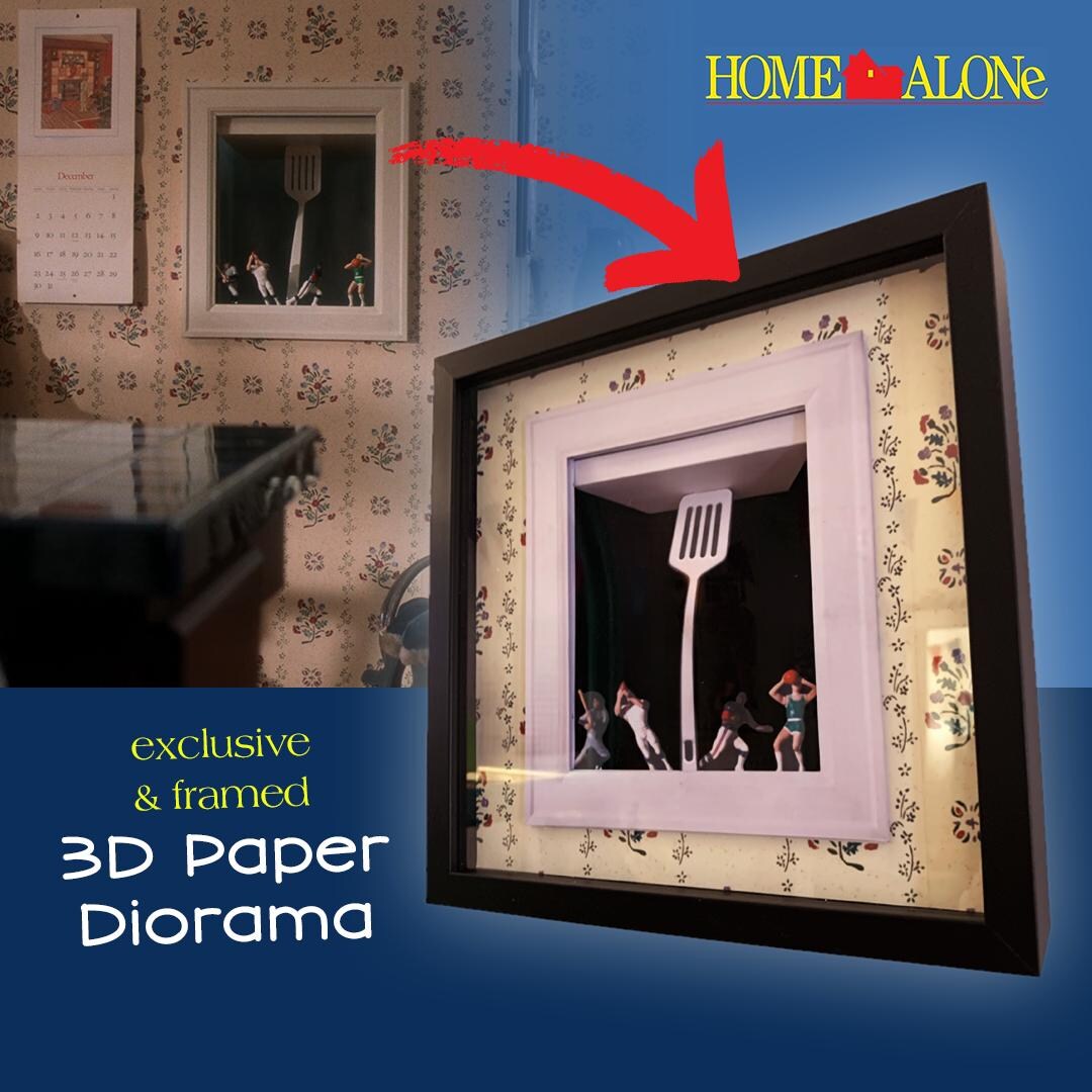 PAPER CUT Diorama (with 2.5D False Perspective Effect) — "home Alone ...