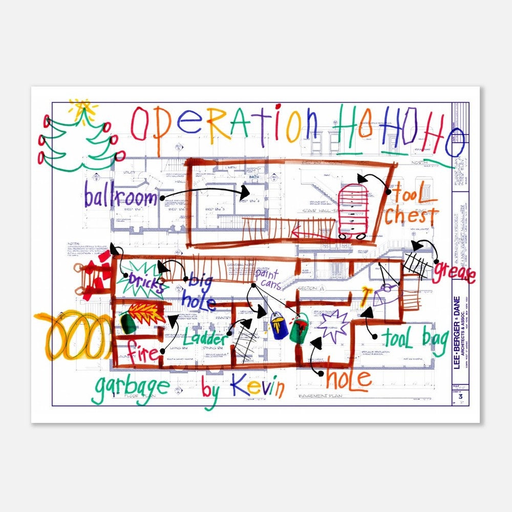 The REAL Kevin's Battle Plan from Home Alone 2 - Etsy