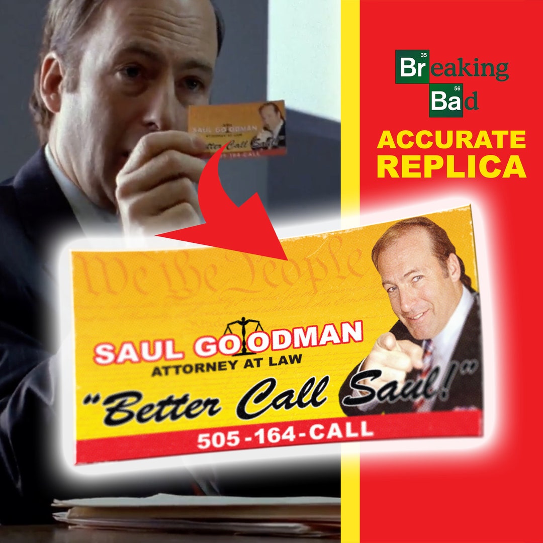Accurate Replica of Saul Goodman's better Call Saul 1st Business Card ...