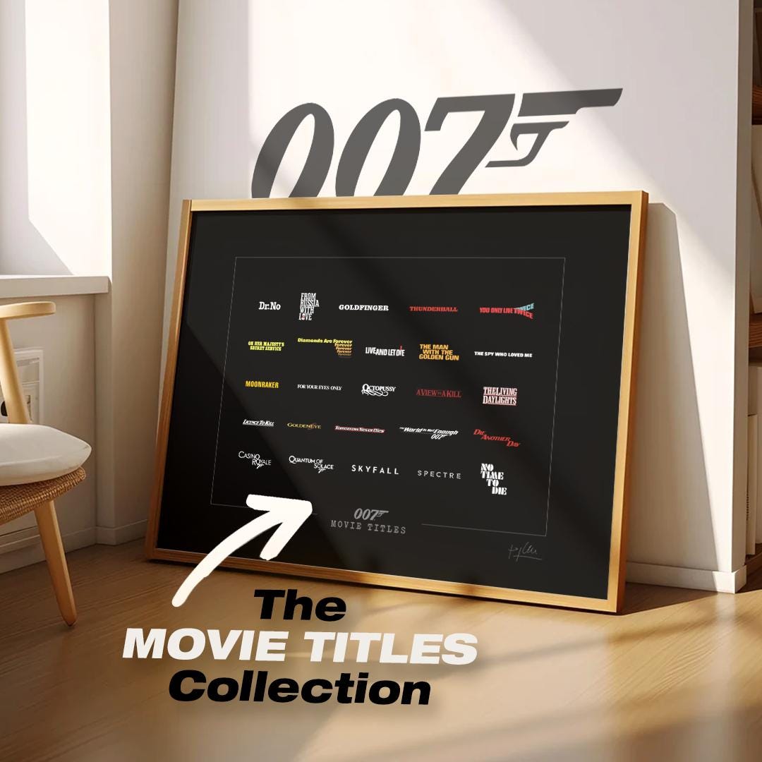 No Import Fees｜james Bond 007 Movie Titles: 25 Eon's Iconic Logo Titles ...