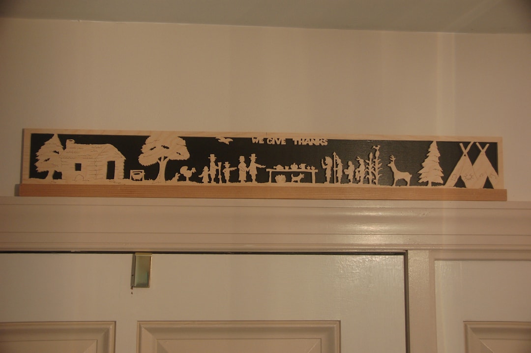 Wooden THANKSGIVING Scroll Saw Door Topper - Etsy