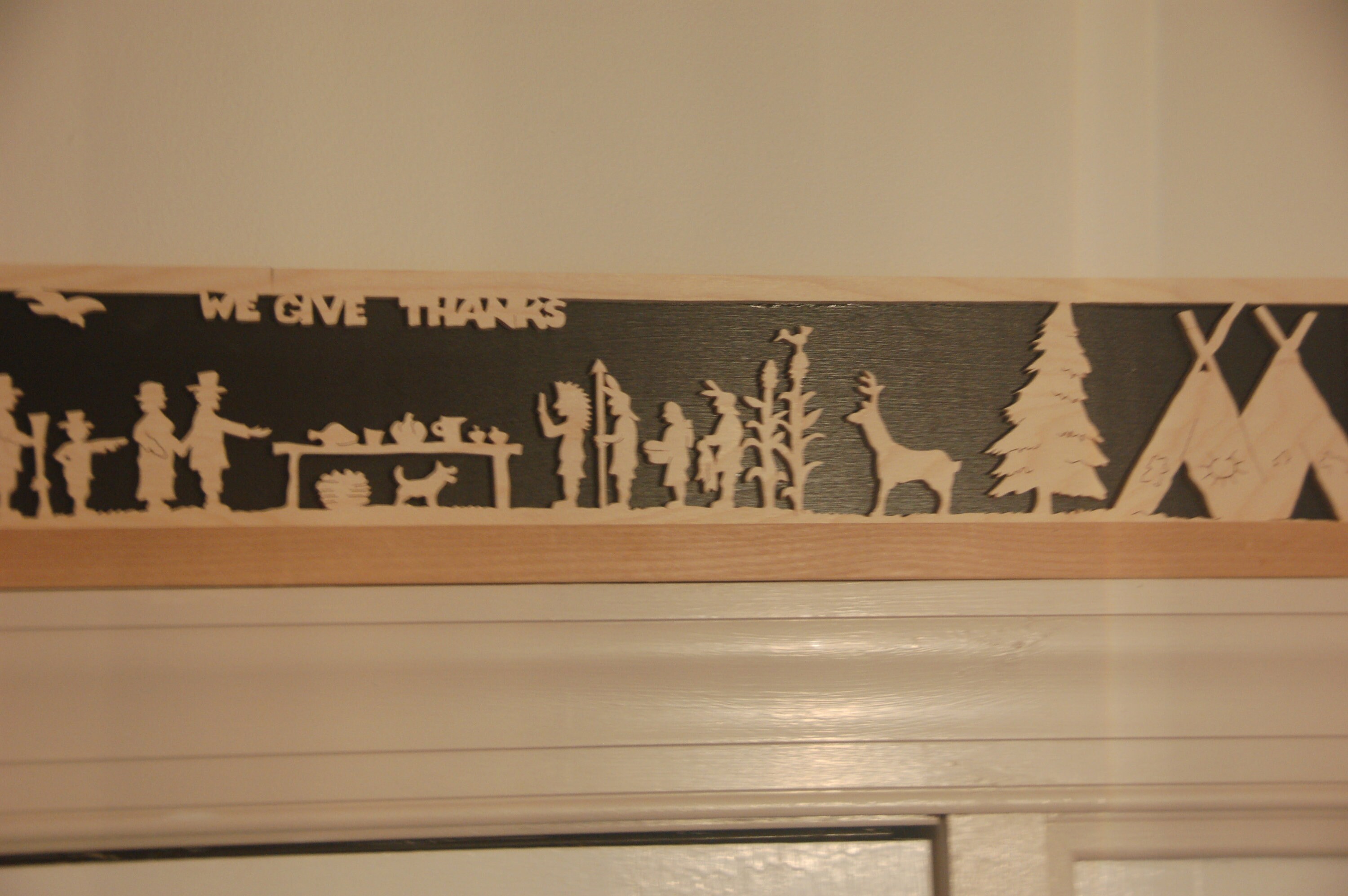 Wooden THANKSGIVING Scroll Saw Door Topper - Etsy